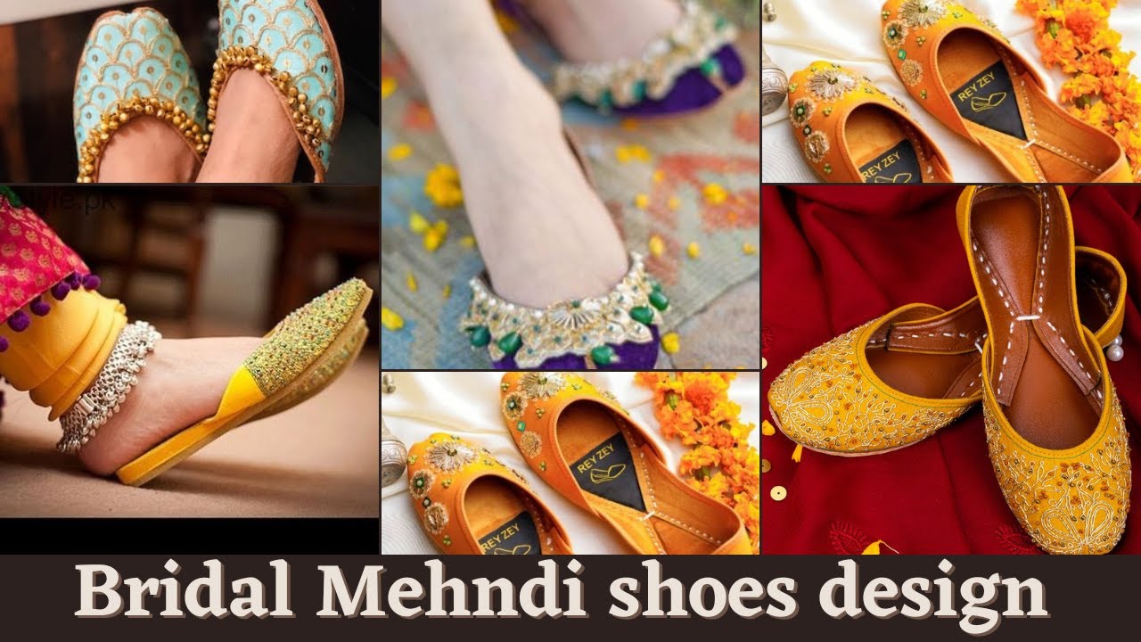 Bridal Mehndi shoes design | Bridal shoes | Bridal shoes for wedding ...
