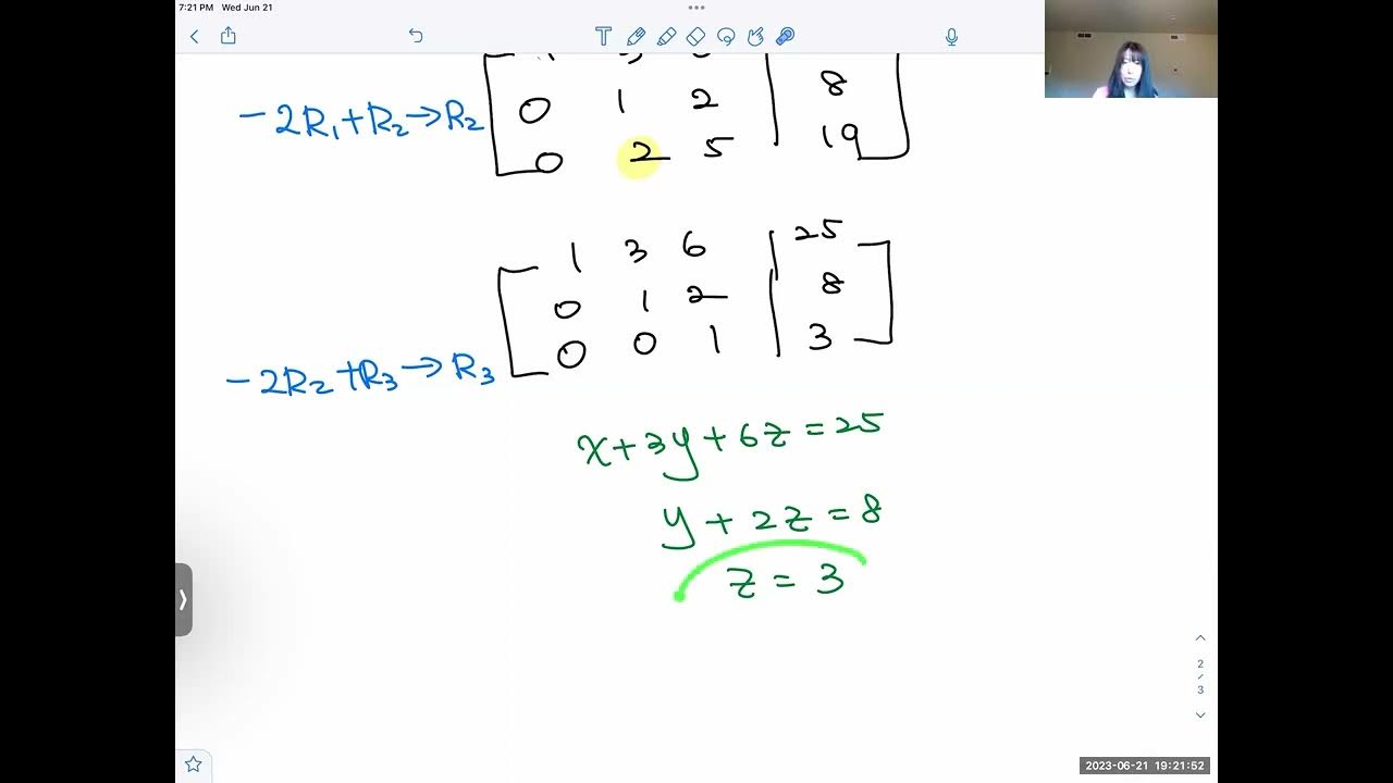 Linear Algebra: Gaussian Elimination - YouTube