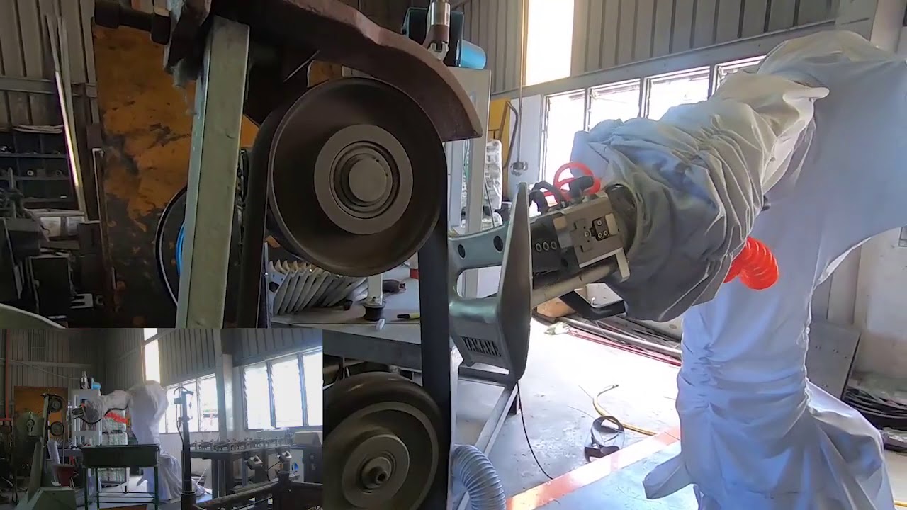 Robot mài phụ tùng - Robot Deburring for Die Cast Parts - YouTube