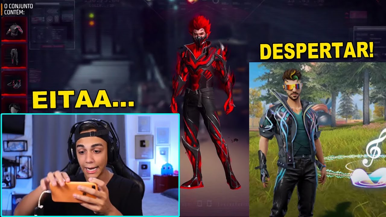 REAÇÃO DO FREITAS AO GANHAR NOVA SKIN LENDARIA DO ESCOPIÃO ESCARLATE, E ...