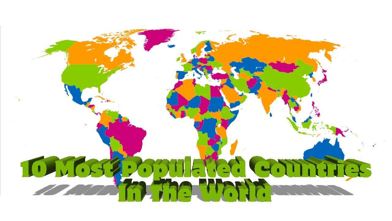 The 10 Most Populated Countries In The World From 1950 to 2020 - YouTube