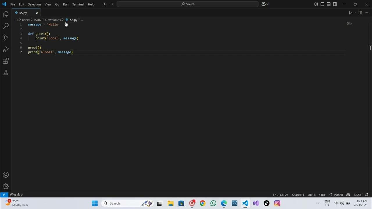 Python (Programming Language) Project 55: 'Global Variables' Created by Trishanth Kumar - YouTube