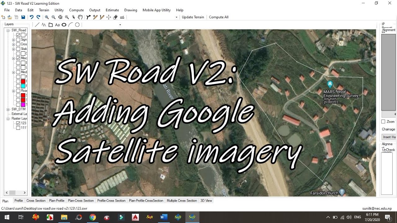 SW Road V2: 4a Adding Google Satellite Imagery - YouTube