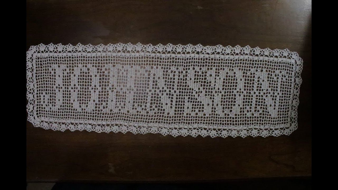 Last Name Crochet Doyle Blocking Part 5 - YouTube