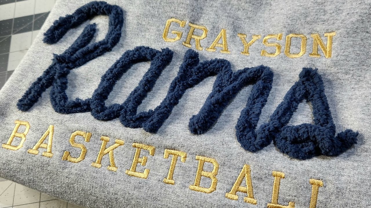 Faux Chenille Embroidery with chunky yarn tutorial - YouTube