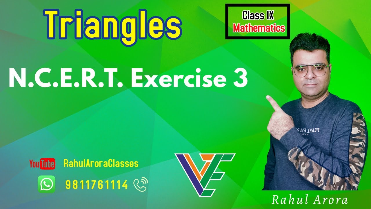 10 Triangles Ncert Exercise 3 - YouTube