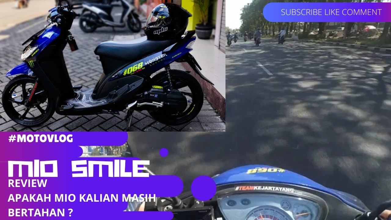 Review Yamaha Mio Smile untuk Motovlog Helm MDS Pro Rider dan Yi Cam ...