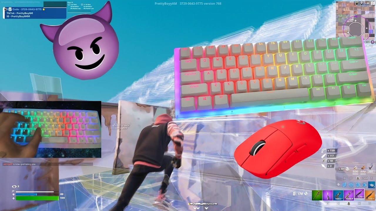 Gamakay K61 Pro Mechanical Keyboard 😴 Fortnite Keyboard & Mouse Sounds ...