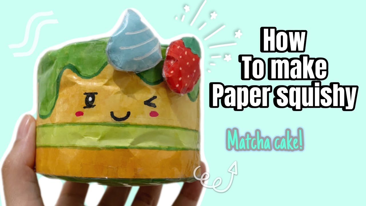 How to make PAPER SQUISHY Matcha cake 3D - Easy Tutorial! - YouTube