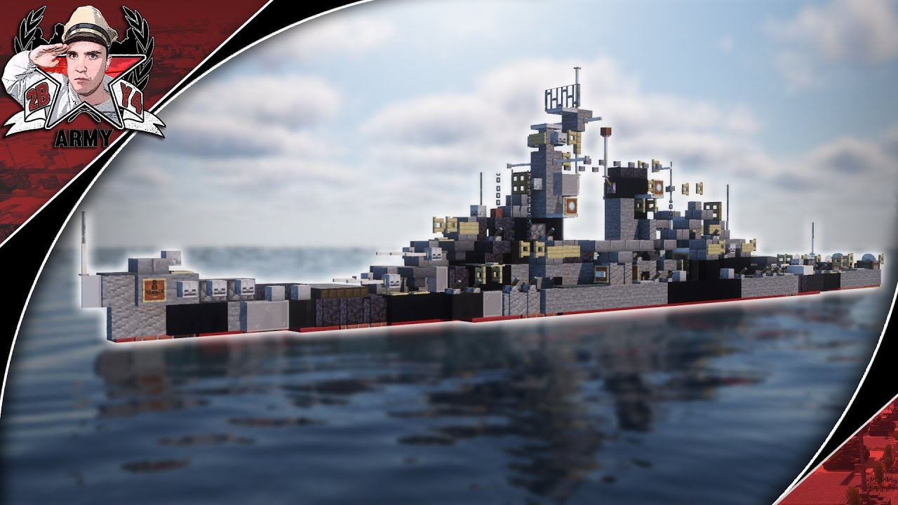 Minecraft: WW2 USS Alaska | Alaska-Class Battlecruiser Tutorial - YouTube