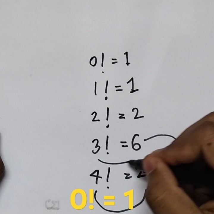 0! =1.why is zero factorial equal to 1. #mathstricks #mathematics # ...