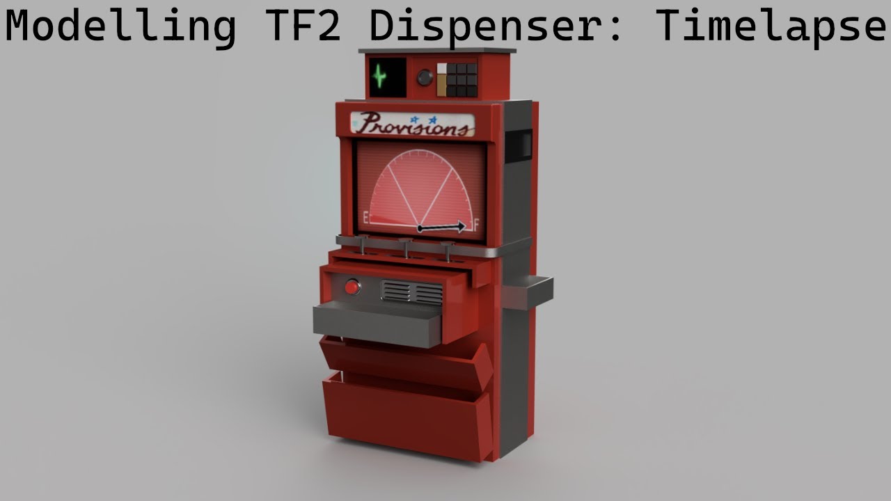 Modelling TF2 Dispenser: Timelapse - YouTube