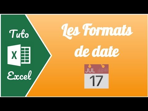 Les différents formats de dates sur Excel - YouTube