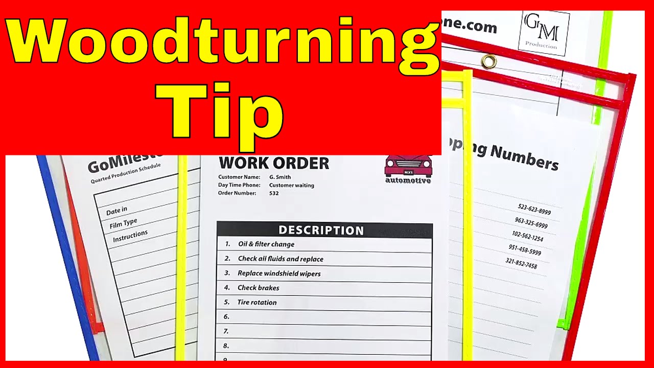 Work Order Envelopes - Woodturning tip of the Week - YouTube