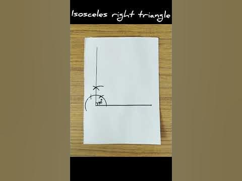 How to draw isosceles right triangle using compass #shorts - YouTube
