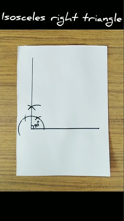 How to draw isosceles right triangle using compass #shorts - YouTube