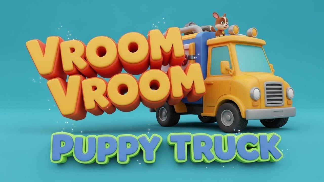 Vroom Vroom Puppy Truck 🐶🚚💨 | Animal Kids Song | Learn Colors and Truck ...