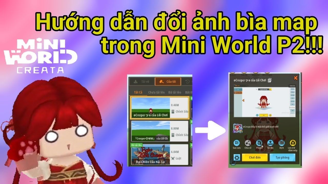 Cách đổi ảnh bìa map trong Mini World Phần 2| Mini World Creata - YouTube