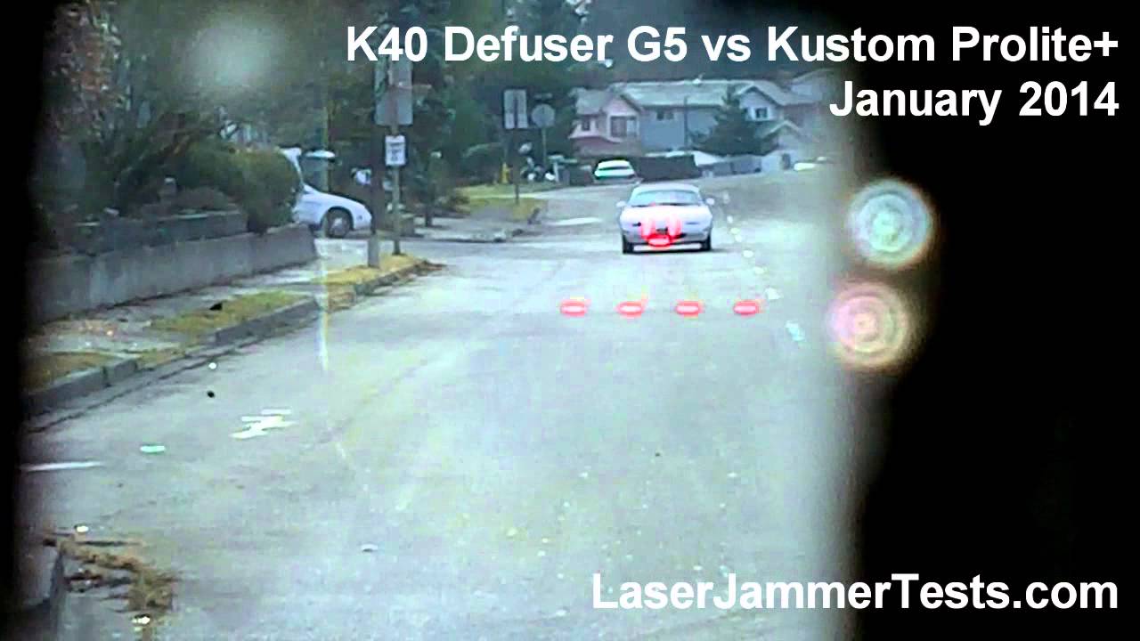 K40 G5 Laser Defuser vs Kustom Signals Prolite Plus - YouTube