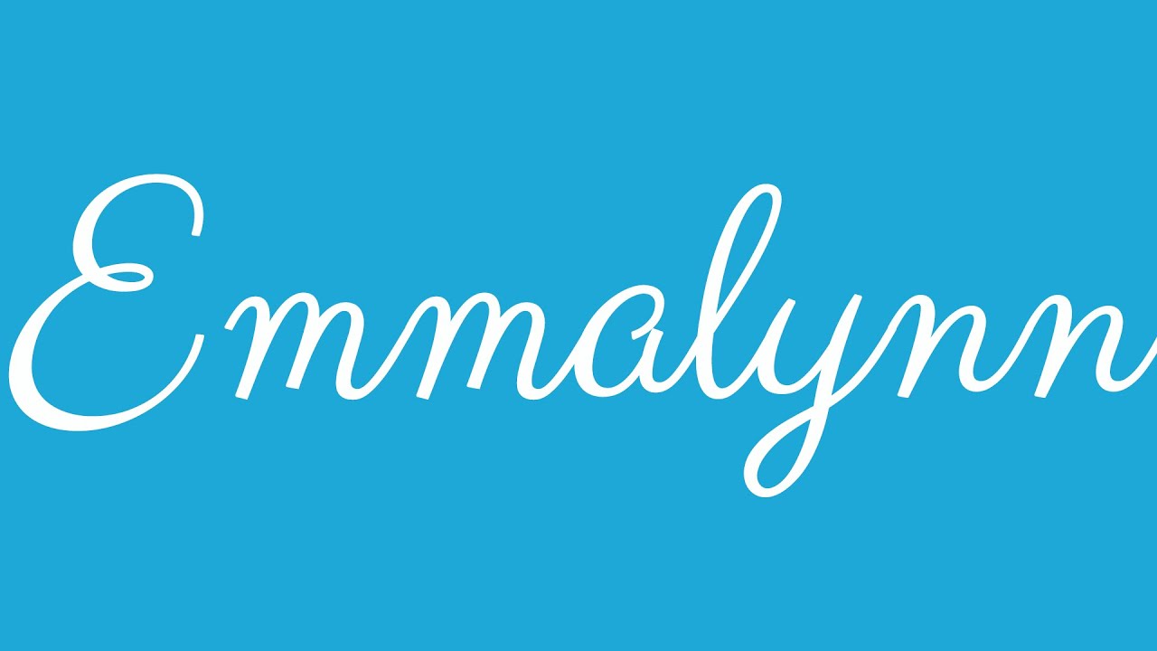 Learn how to Sign the Name Emmalynn Stylishly in Cursive Writing - YouTube