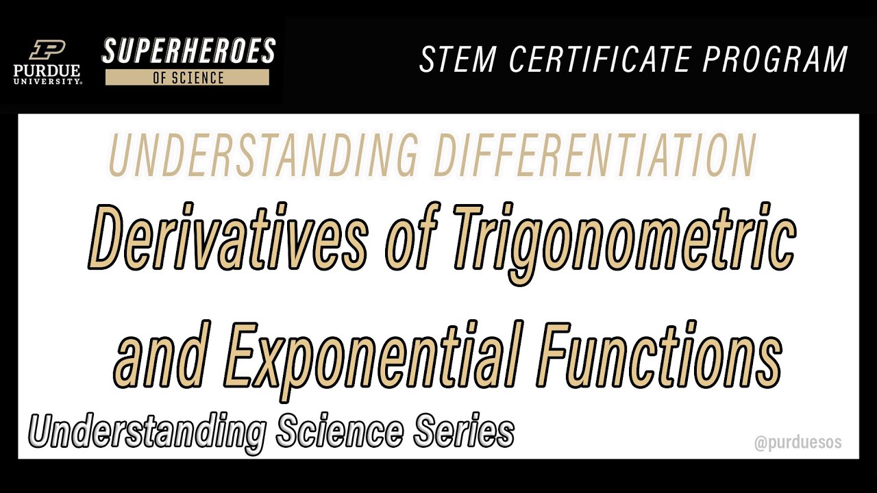 Derivatives of Trigonometric and Exponential Functions - YouTube