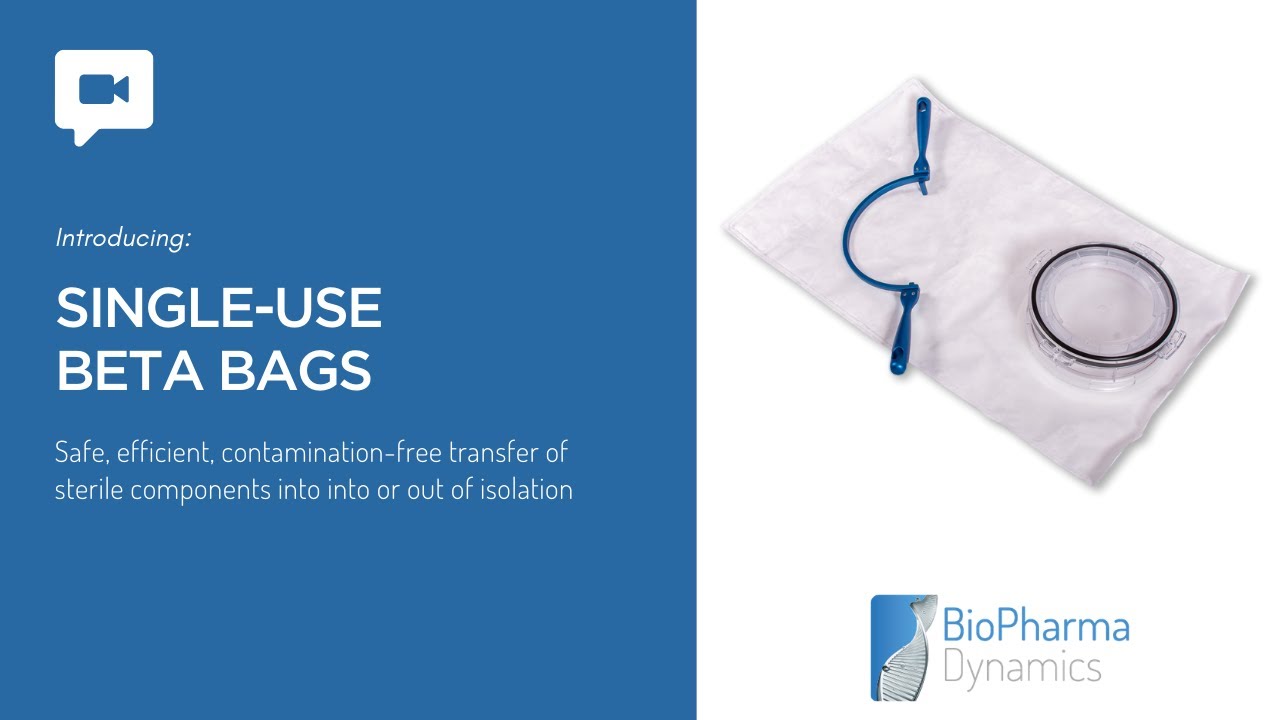 Single-Use Beta Bag | Aseptic Transfer into/out of Isolation - YouTube