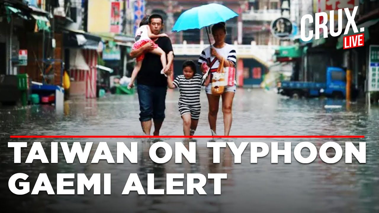 Typhoon Gaemi Approaches Taiwan and China’s Zhejiang Province - YouTube