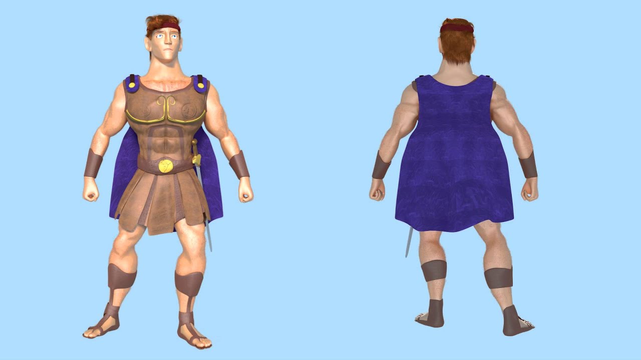 3D model of Disney Hercules - YouTube
