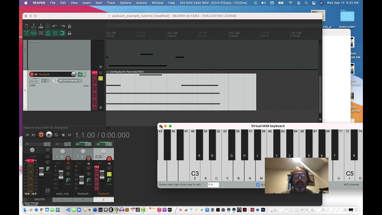reaper basics updated (includes midi tracks) - YouTube