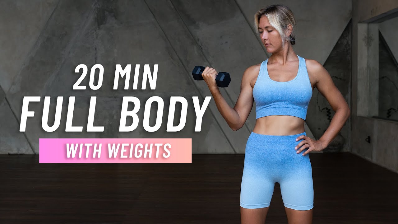 20 MIN FULL BODY SCULPT With Weights - Home Workout - YouTube