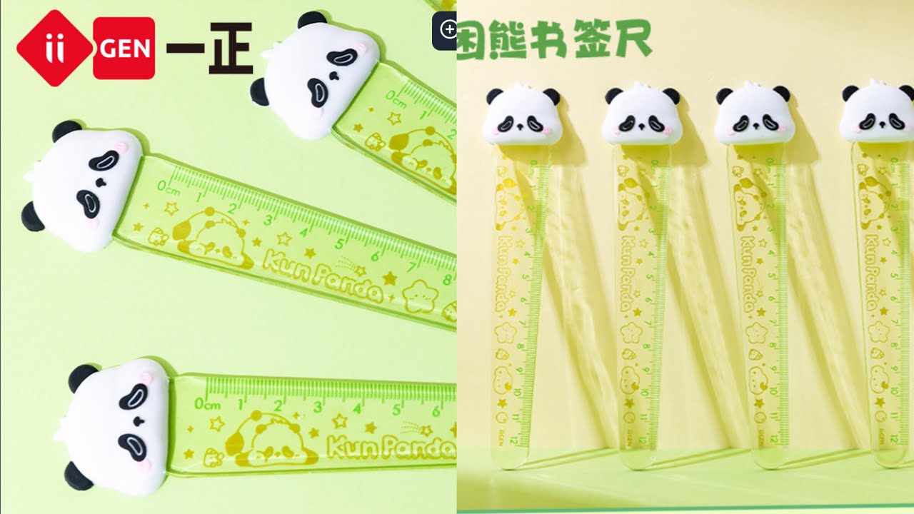 DIY Cute Panda 🐼 Ruler / how to make cute ruler scale / School supplies ...