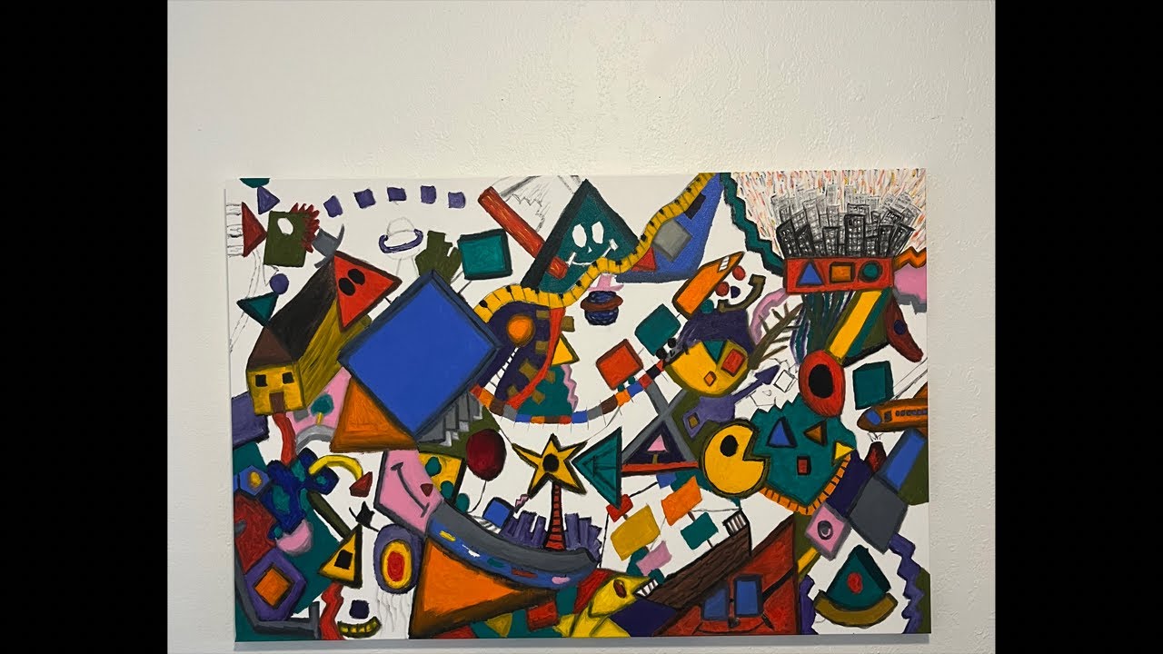 Watch Me Paint A Large Chaotic Doodle Painting With Depth - Oil ...