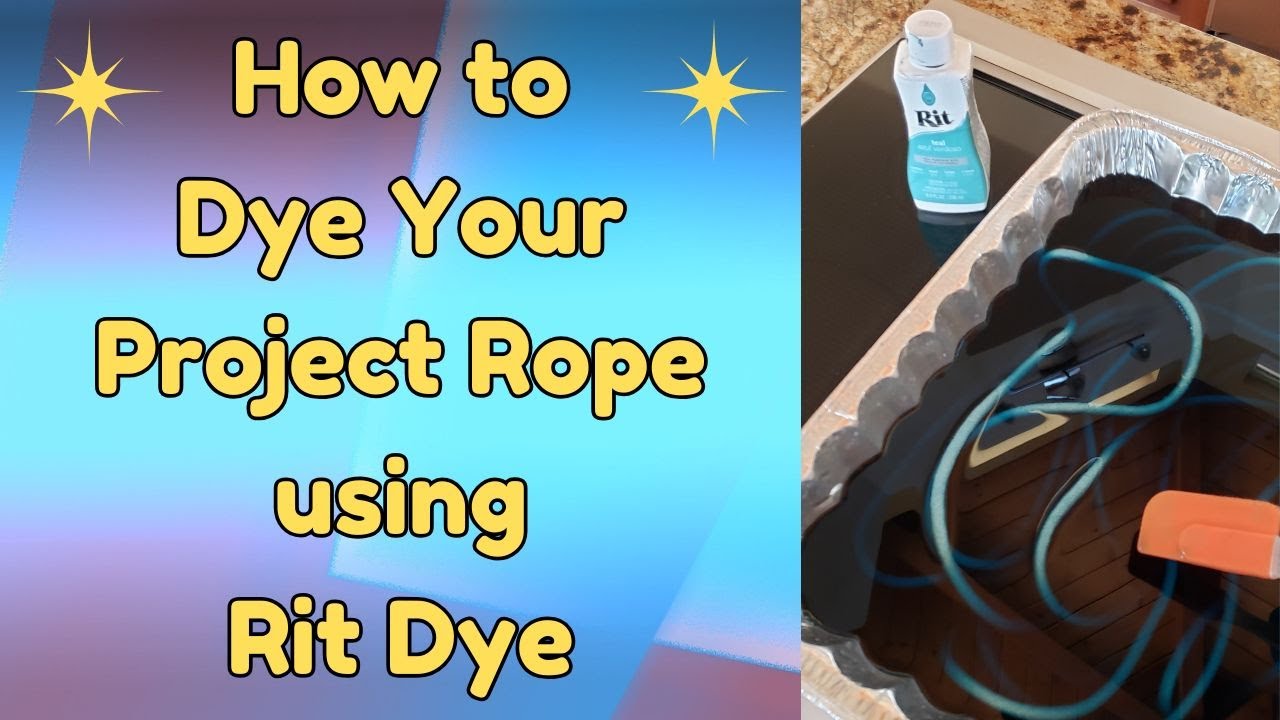 How to Dye Kimberbell Project Rope using Rit dye. Add beautiful custom ...
