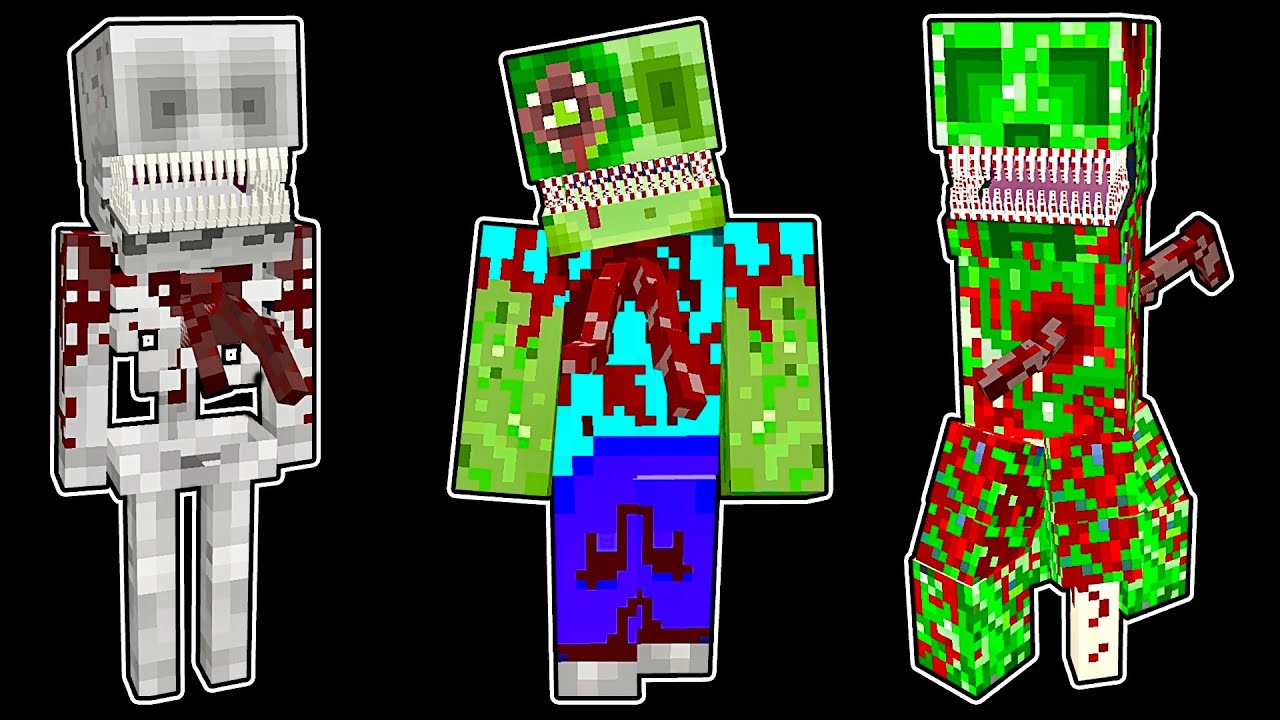 INFECTED ZOMBIE AND SKELETON Scape And Run Parasites Minecraft - YouTube