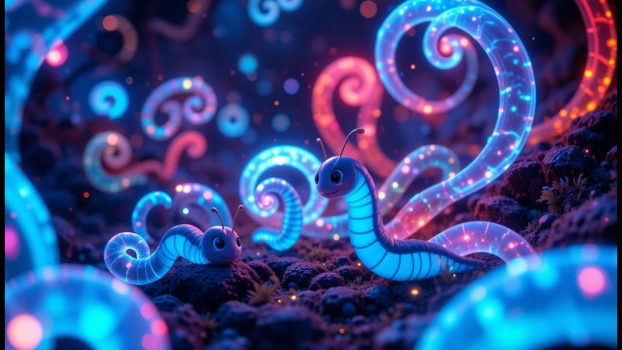 Tiny Glow Worms Light the Skies Rhyme Song | Popular Nursery Rhyme for ...