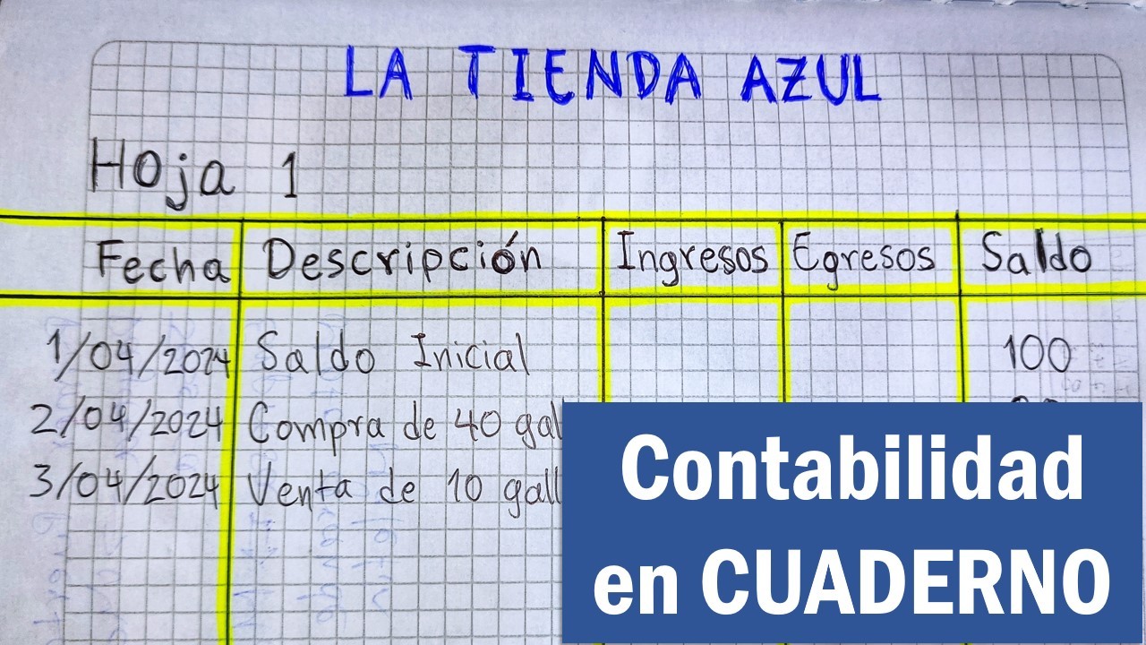 Cómo llevar la CONTABILIDAD de un NEGOCIO PEQUEÑO en CUADERNO - YouTube