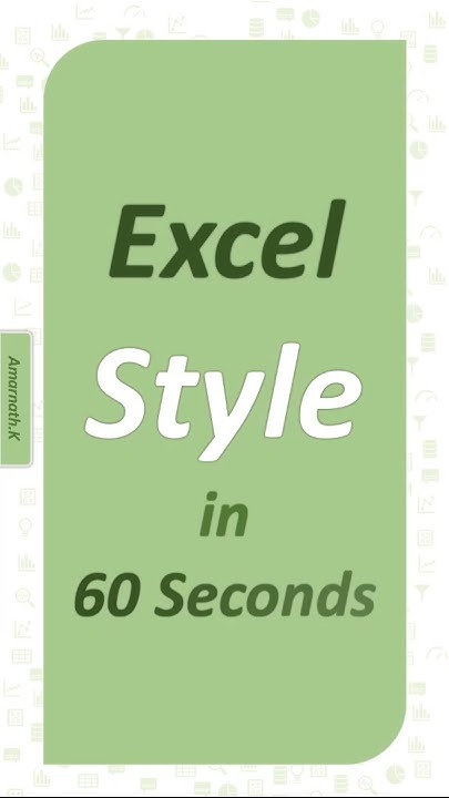 Excel Tricks Excel Style In 60 Seconds Microsoftexcel Excel Tricks Youtube