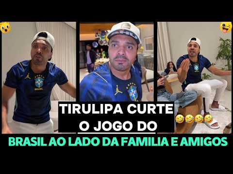 TIRULIPA E SUA FAMÍLIA ASSISTEM AO JOGO DO BRASIL NA CASA DO EMPRESÁRIO DE NATANZINHO LIMA