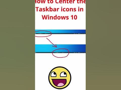 How to Center Taskbar icons in Windows 10, look like Windows 11, - YouTube
