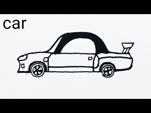 How to draw a car easy // car drawing simple step by step // car ...