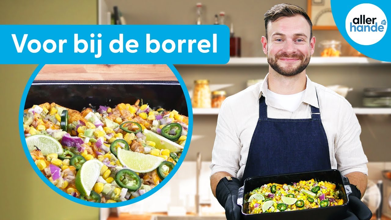 NACHOS met PULLED CHICKEN, de perfecte borrelhap | Allerhande - YouTube