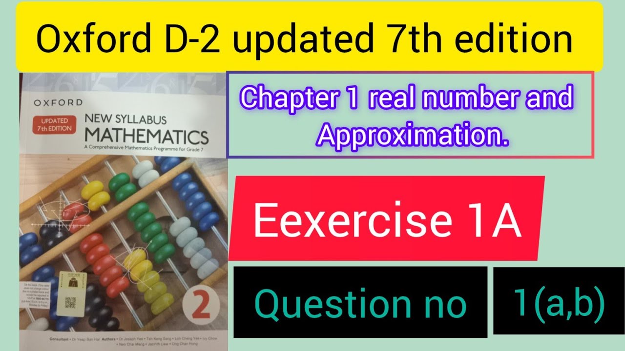 D2 Updated 7th edition | Mathematics | Chapter 1|Exercise 1A|Question ...