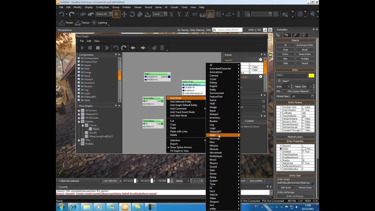 Tutorial do CryEngine 3 - FlowGraph - parte 18: Finalizando FlowGraph - YouTube