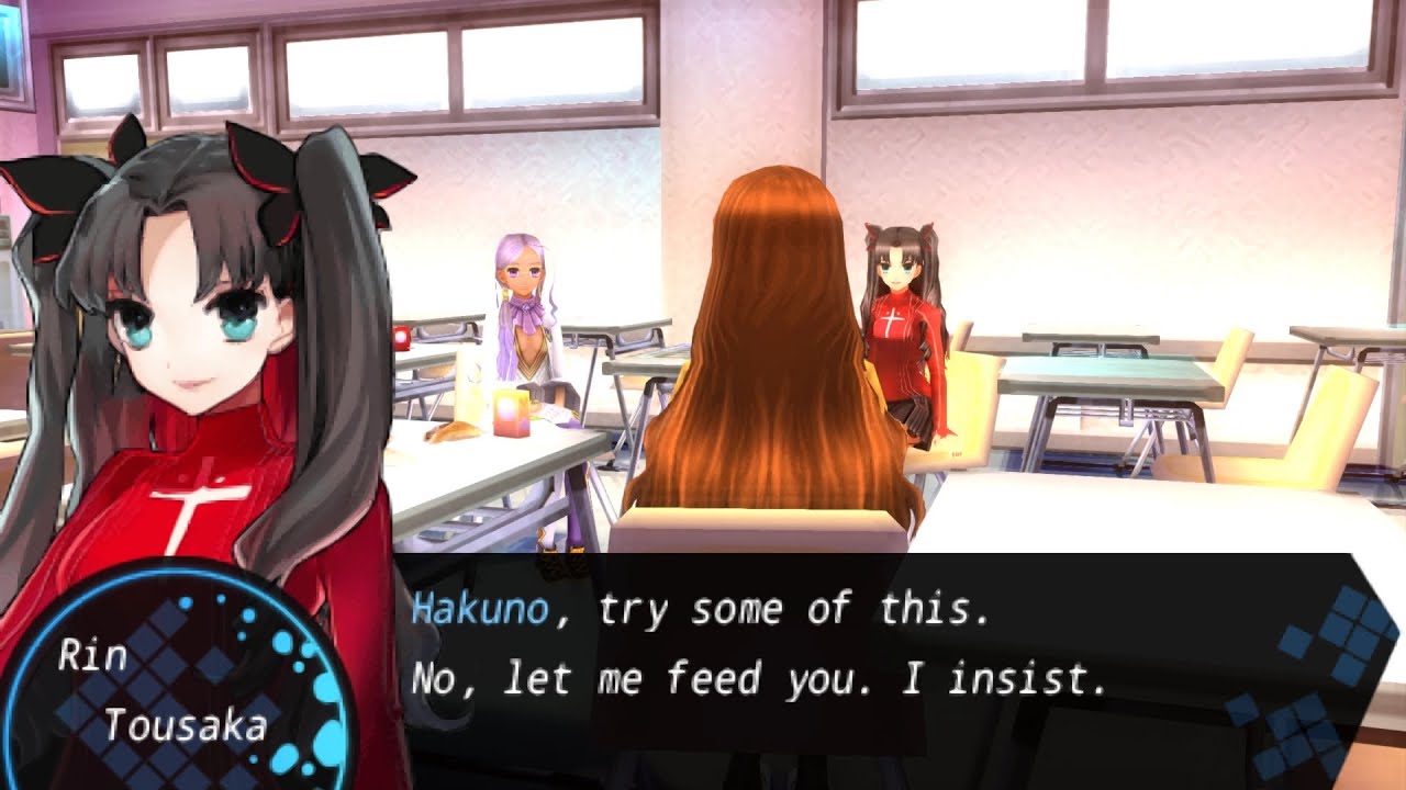 Fate/Extra part 20: lunch with Rin and Rani - YouTube