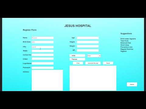 Project java-Hospital management system using java and MySQL database - YouTube