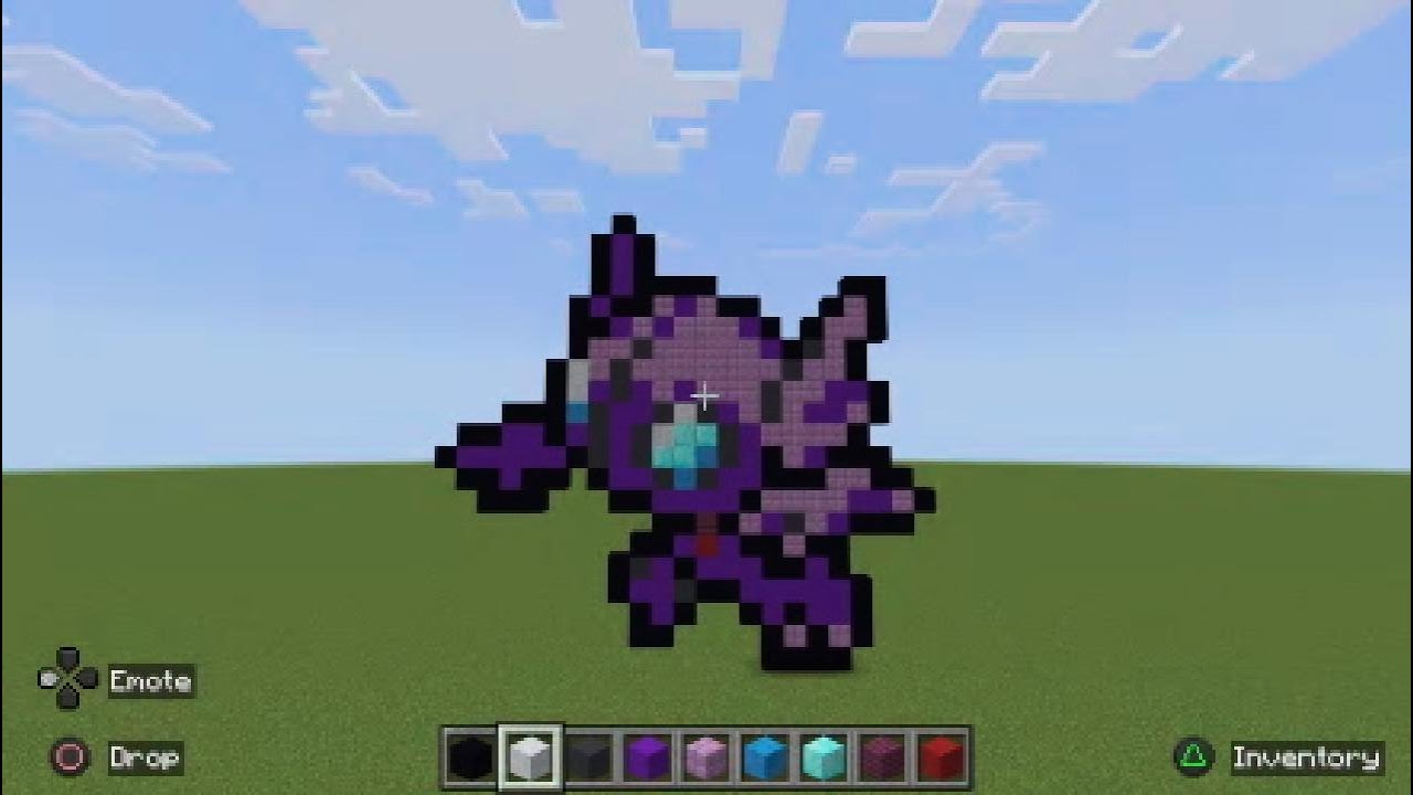 How to make Sableye Pixel Art in minecraft - YouTube