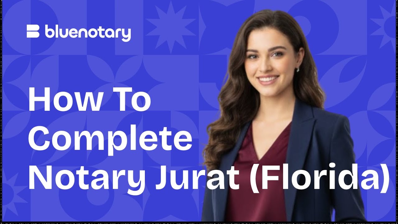 How to Complete a Notary Certificate Florida Jurat - YouTube