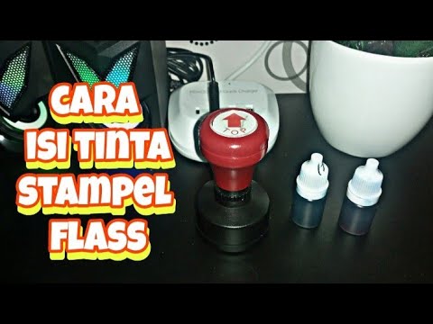 cara isi tinta stempel flash 2 warna yang benar agar hasilnya Bagus ...