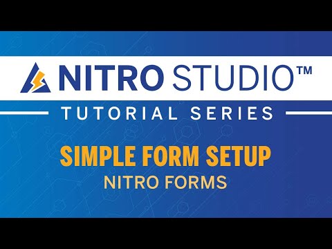 NITRO Studio™ Tutorial Series: NITRO Forms - Set up a Simple Form - YouTube