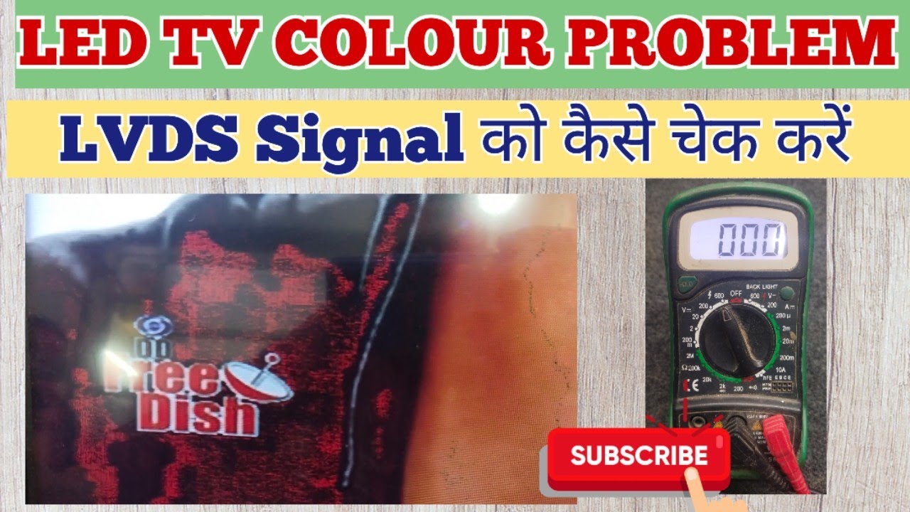 How To Fix LED/LCD TV Display Colour Problem 🔥 LVDS Signal Checking ...